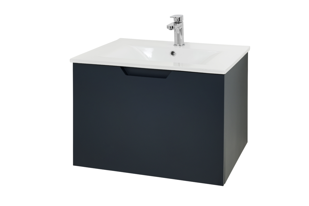 Aston 600mm 1 Drawer Fjirod Blue W/H - Midleton Tiles