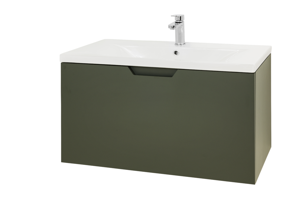 Aston 800mm 1 Drawer Sage Green W/H - Midleton Tiles